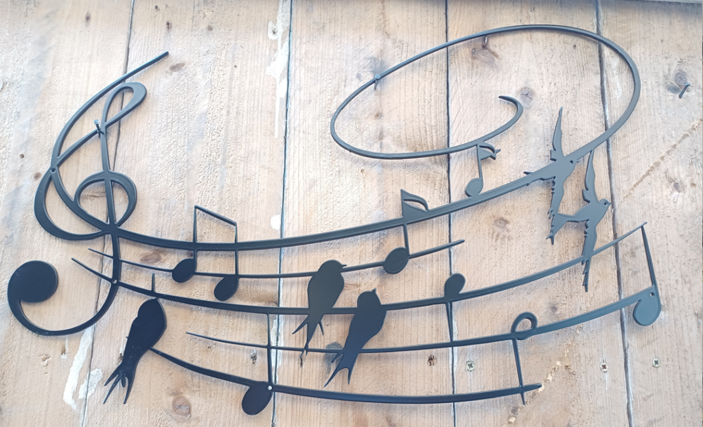 PORTÉE MUSICALE avec Hirondelle - Retro Laser