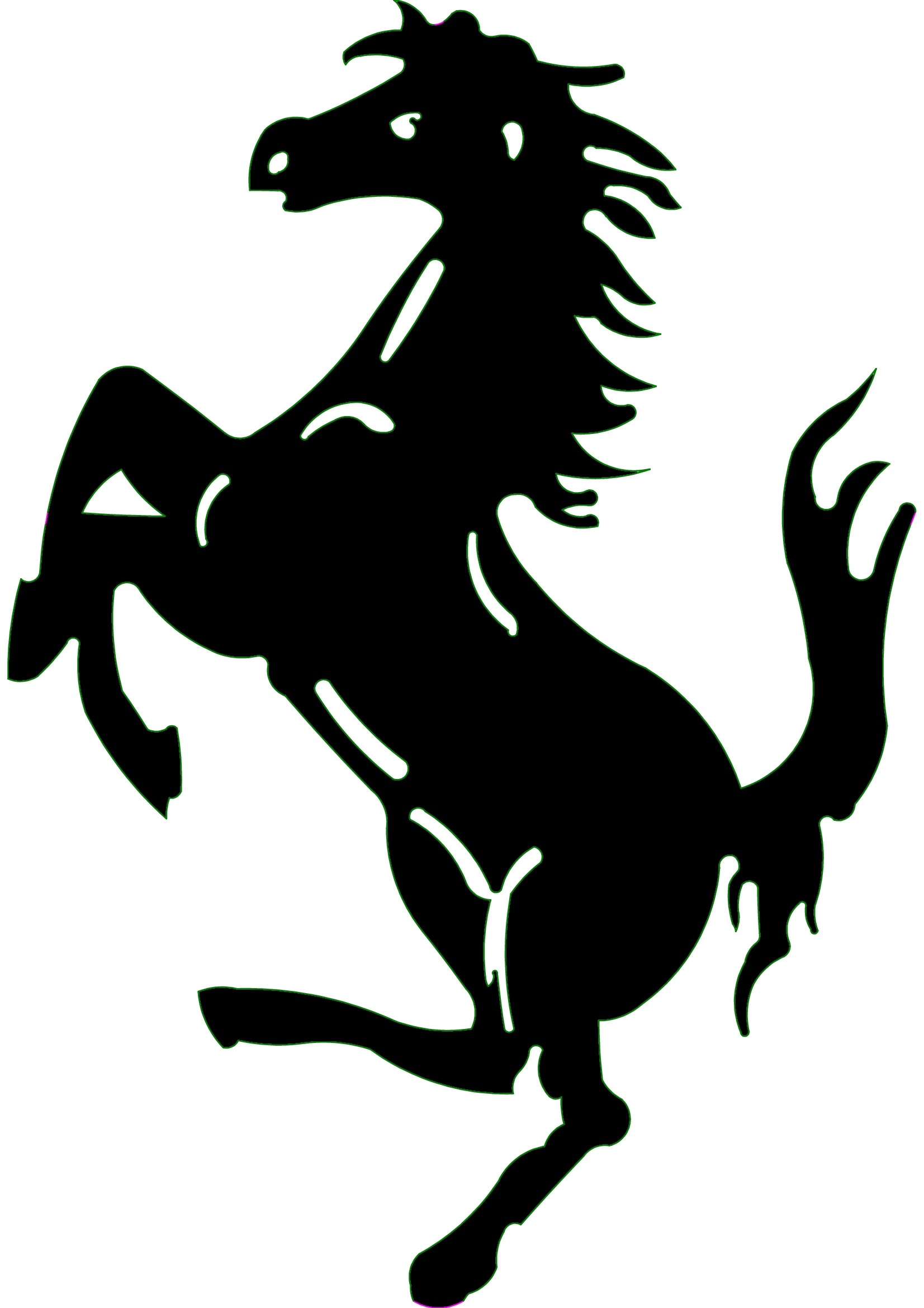 cheval cabré - Retro Laser